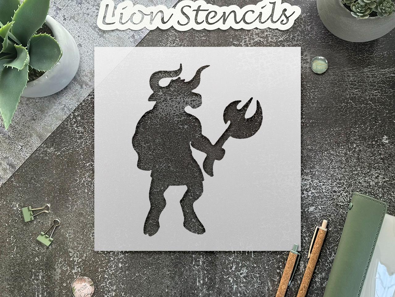 Minotaur Stencil Reusable Mylar Template for Mythology Art, Crafts ...