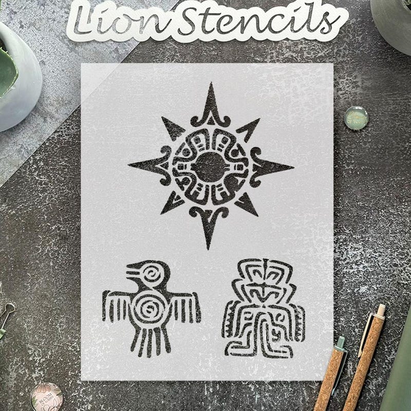 Mayan Stencil - Etsy