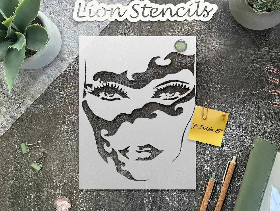 Mardi Gras Mask Stencil - Reusable Mylar Template for DIY Crafts ...