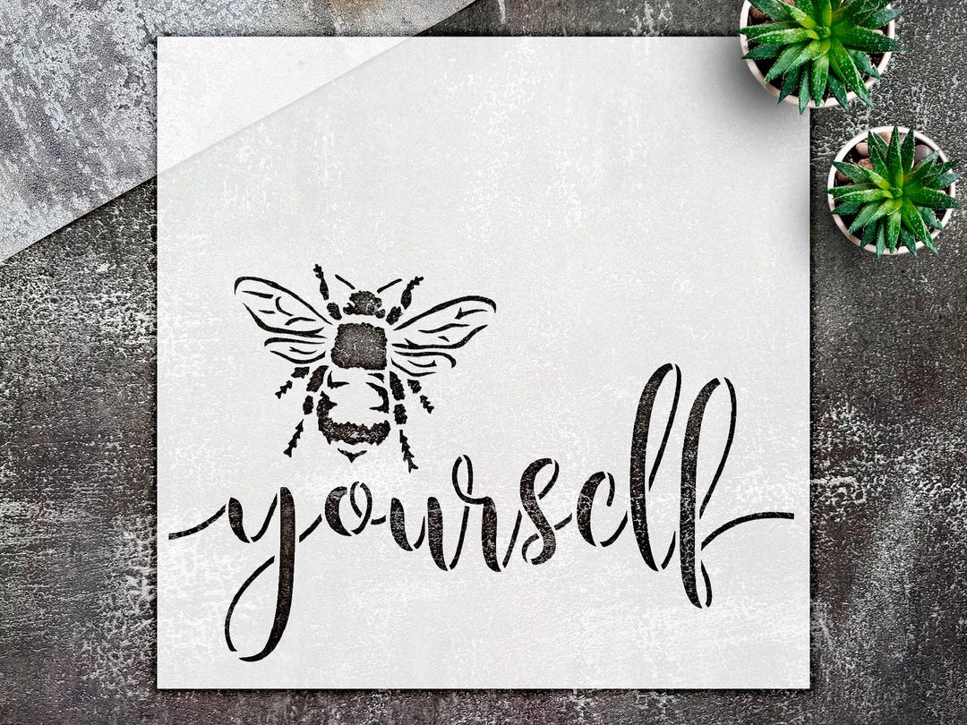 Bee Stencil - Farmhouse Bumblebee Art for DIY Wall Decor, Spring ...