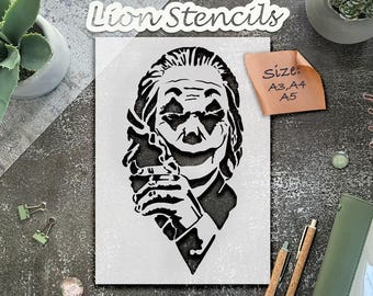 Joker Dancing Stencil Set, Reusable Mylar Stencils for Crafting ...