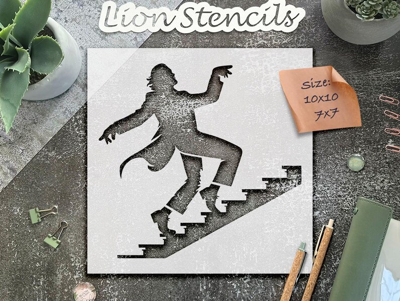 Joker Dancing Stencil Set, Reusable Mylar Stencils for Crafting ...