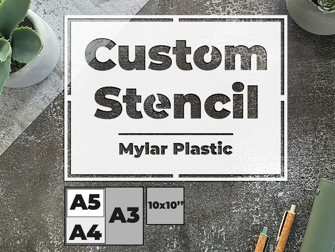Custom Stencil Cutting Service for Personalized Mylar Templates ...