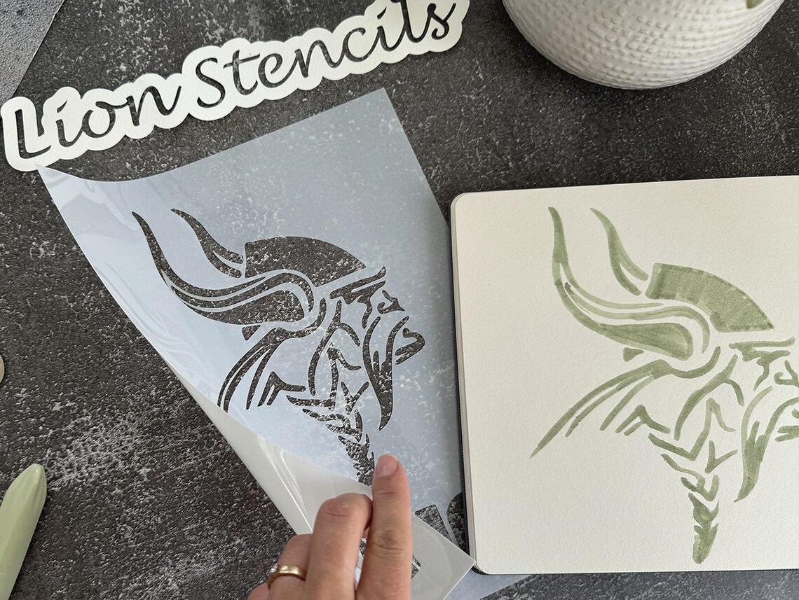 Viking Head Stencil | Reusable Stencils for Painting on Wood, Glass ...