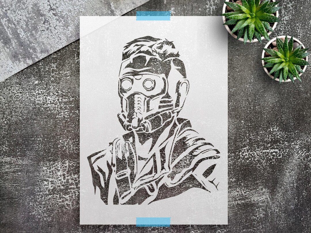 Star Hero Stencil for Wall Art and DIY Crafts, Reusable Space Outlaw ...