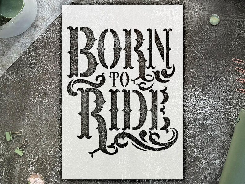 Harley Davidson Motorcycle Stencil, Reusable Mylar Template for DIY ...