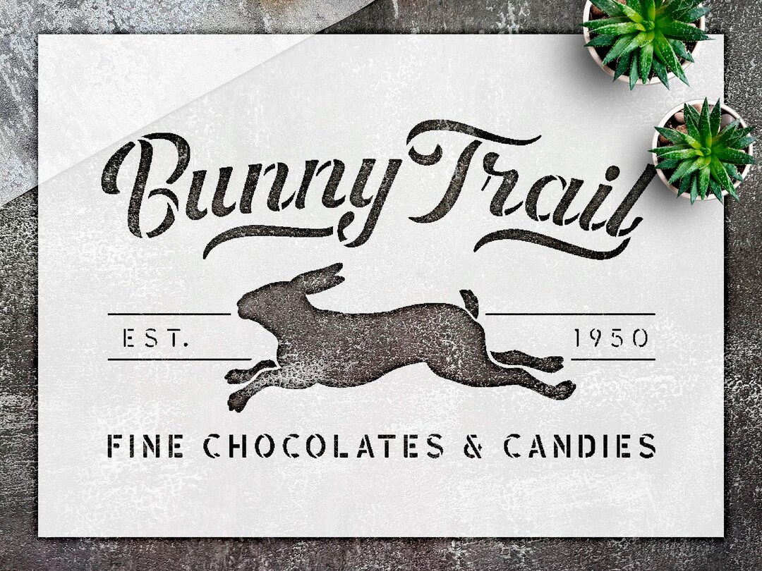 Bunny Stencil Rabbit Stencil for DIY Easter Crafts Spring Decor Fine ...