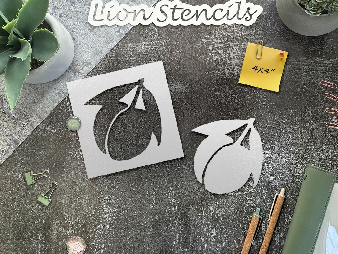 Peach Stencil – Reusable Mylar Template, Fresh Fruit Design, Summer ...