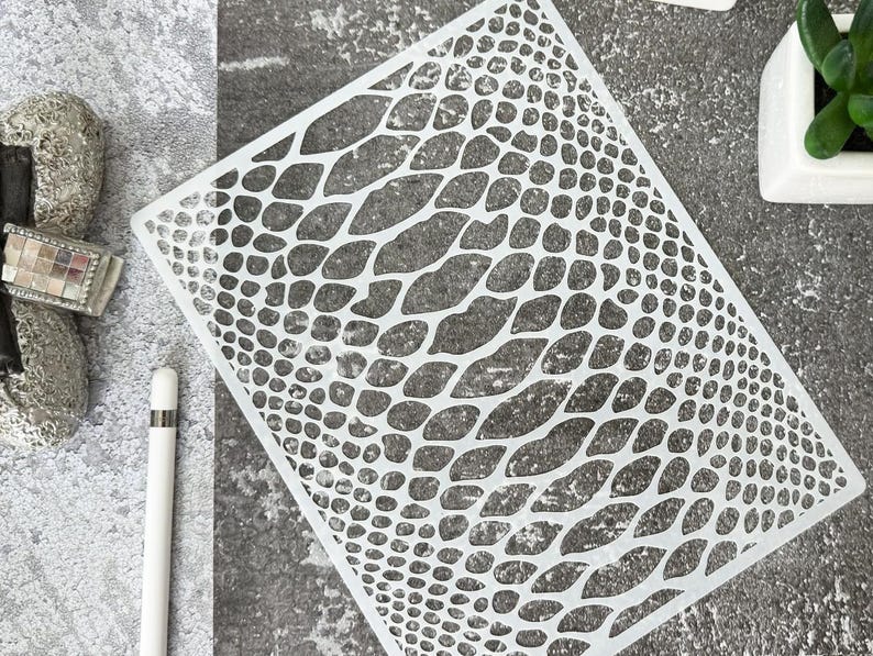 Snake Skin Camo Logo Stencil Reusable Mylar Laser Cut Stencil for Arts ...