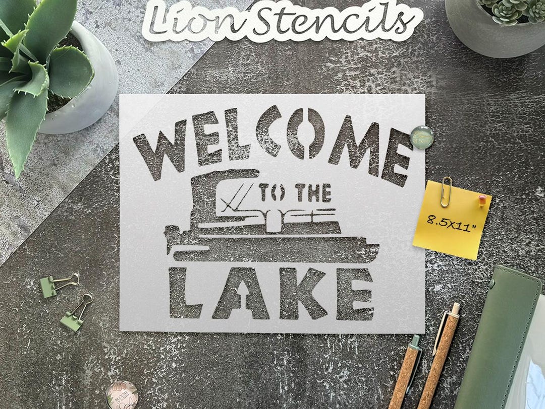 Welcome to the Lake Stencil - Reusable Boat Template for DIY Crafts ...