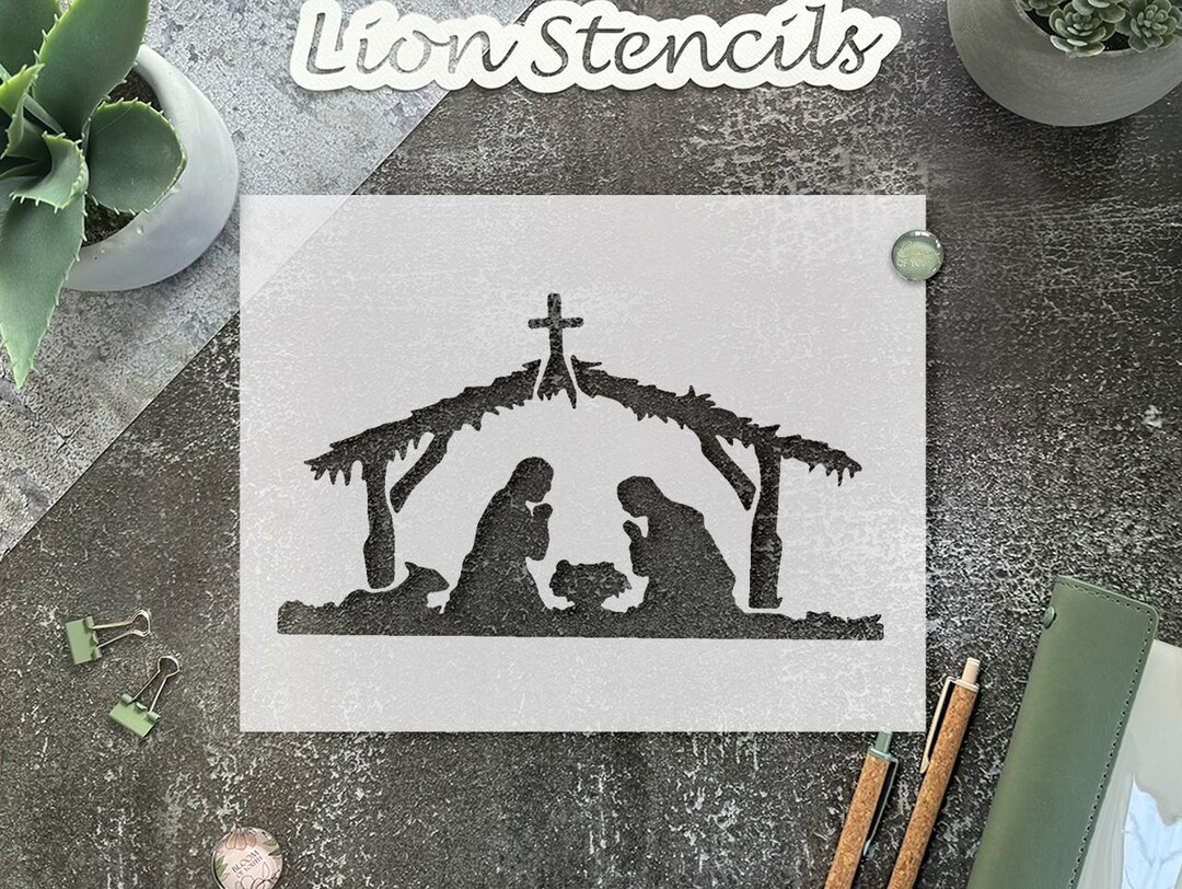 Baby Jesus Stencil for Christmas Crafts | Bethlehem Manger Template ...