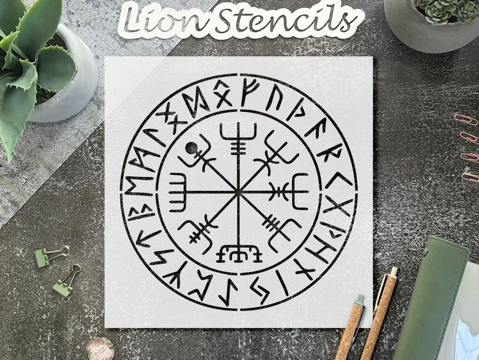 Viking Stencil 12x12 Inch - Norse Heritage Stencil for DIY Crafts ...