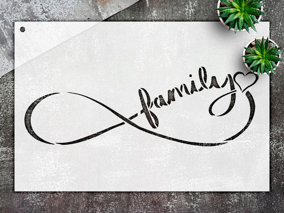 Family Infinity Symbol Stencil Reusable Mylar Template for Painting ...