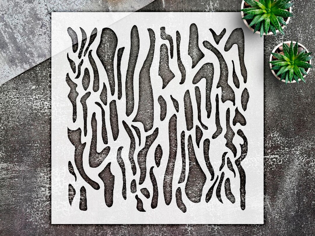Wood Grain Waterfall Stencil Reusable Mylar Template for Fun Shapes DIY ...