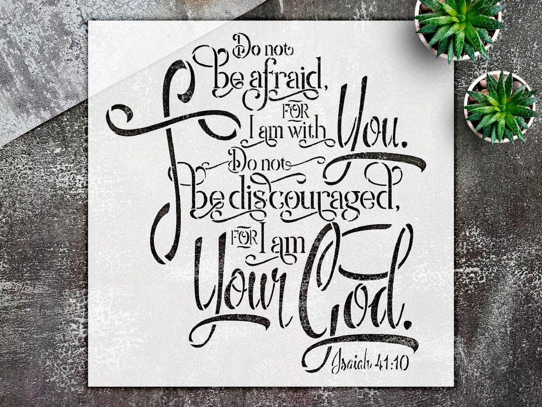 Do Not Be Afraid Bible Verse Stencil Inspirational DIY Faith Home Decor ...