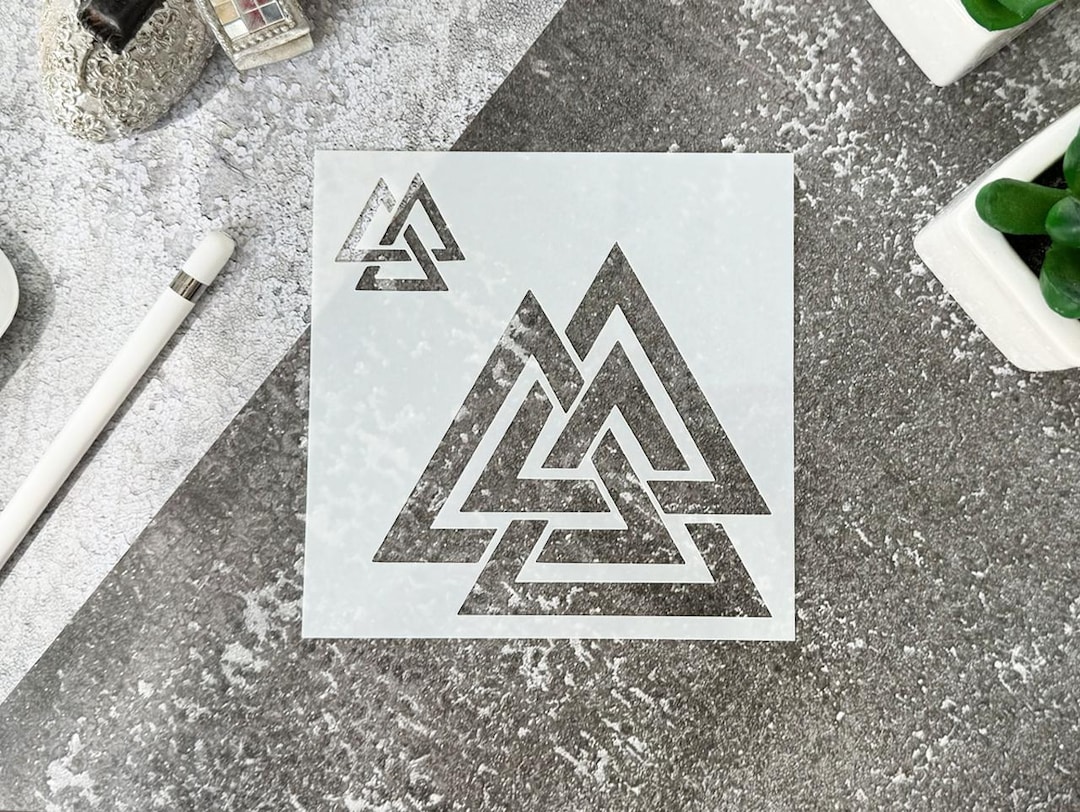 Valknut Stencil – Reusable Mylar Template, Nordic Viking Symbol, Norse ...