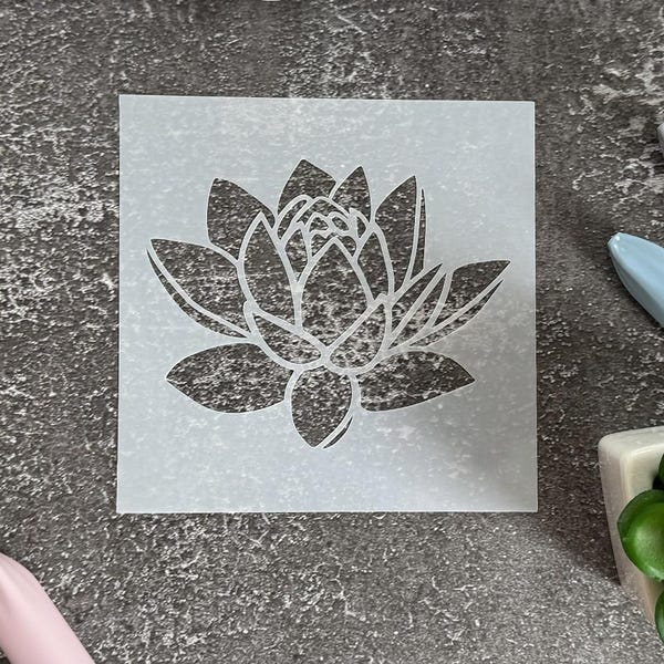 Lotus Stencil - Etsy Australia