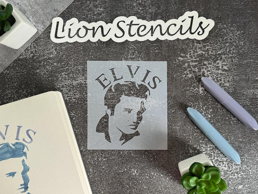 Custom Cut Elvis Stencil | Reusable Stencil for Scrapbooking, Painting ...
