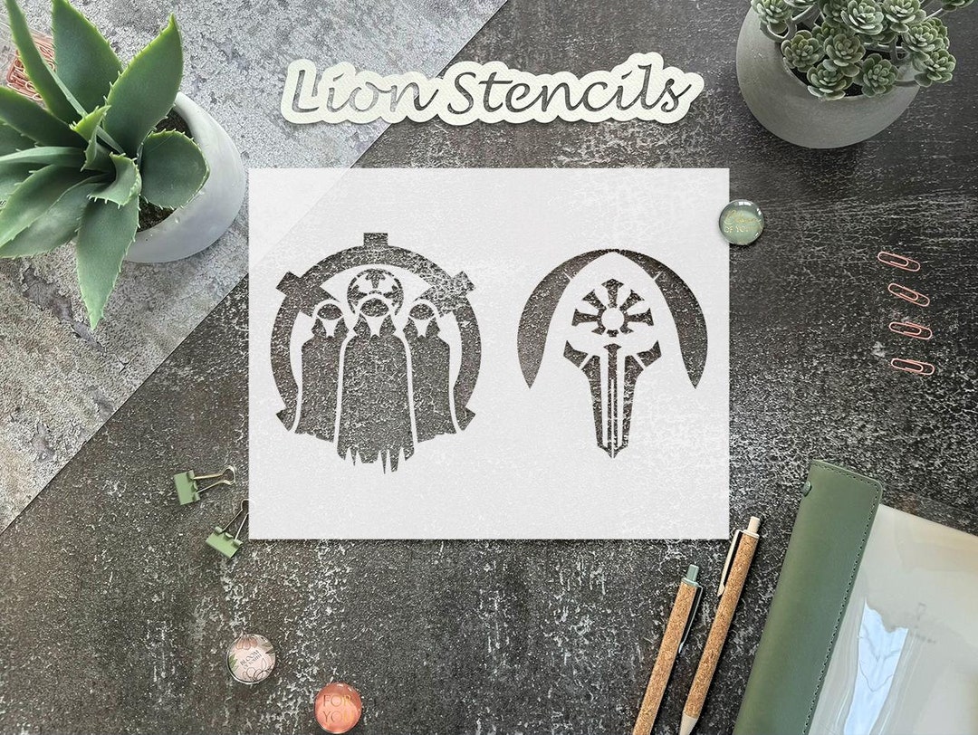 Star Wars Stencil Template, Reusable Mylar Plastic Millennium Falcon ...