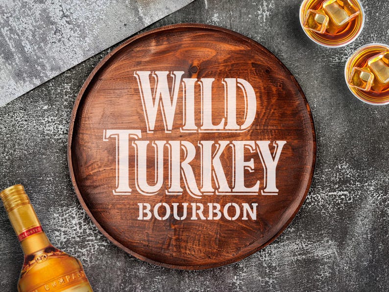 Wild Turkey Bourbon Logo Stencil Template – Reusable Vintage Whiskey ...