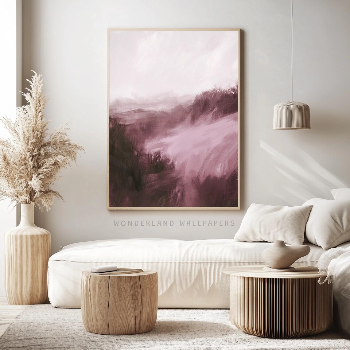 Muted Purple Abstract Landscape Watercolor Painting (digital Download ...