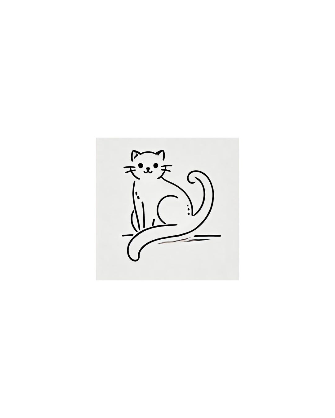 Minimalist Cat Line Drawing Print - Etsy