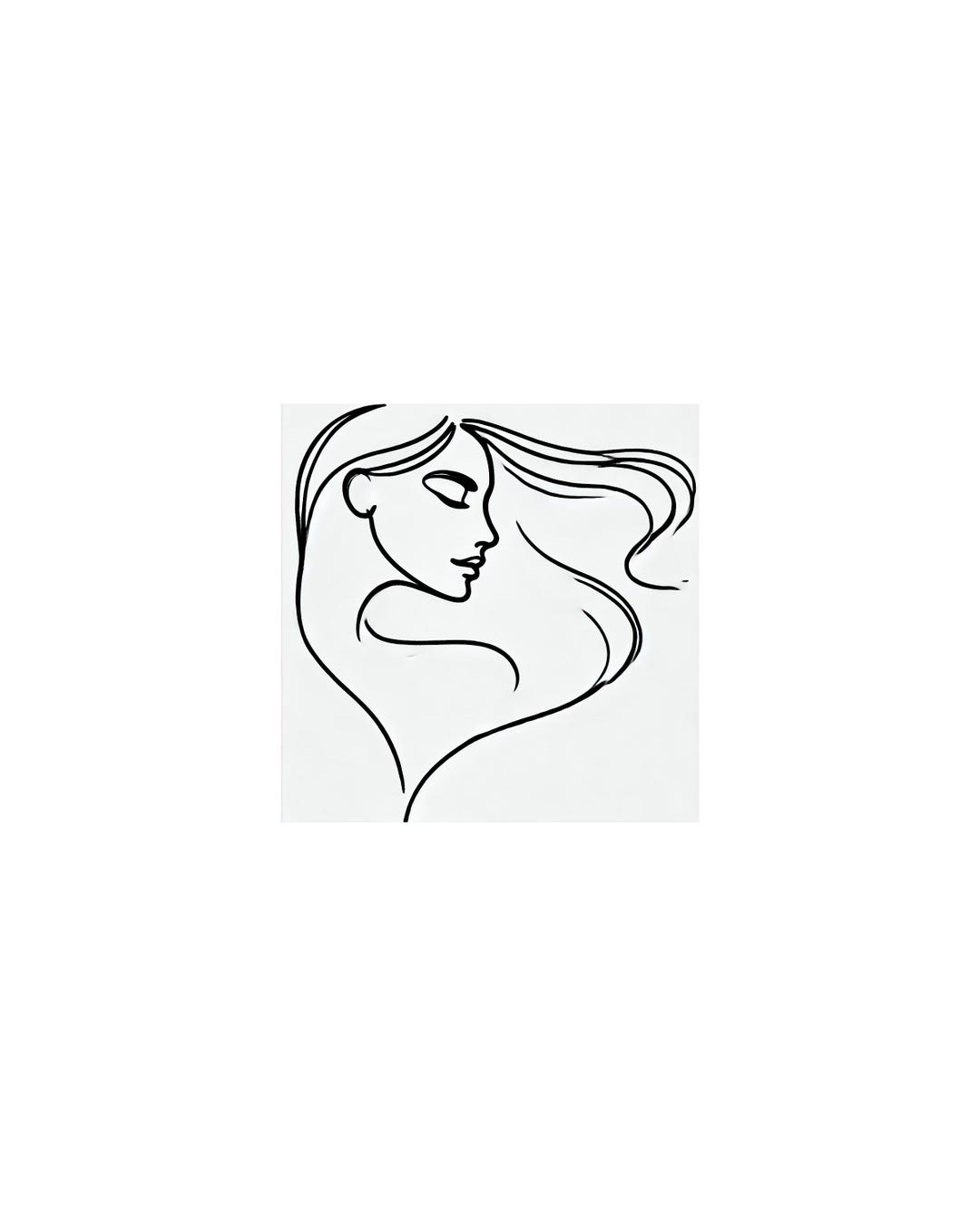The Calm Lines Collection – Minimalist Line Art Set of 4 | Cat, Rose ...