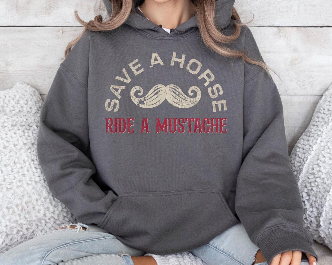Save A Horse, Ride A Mustache PNG Download, Funny Adult Humor PNG ...