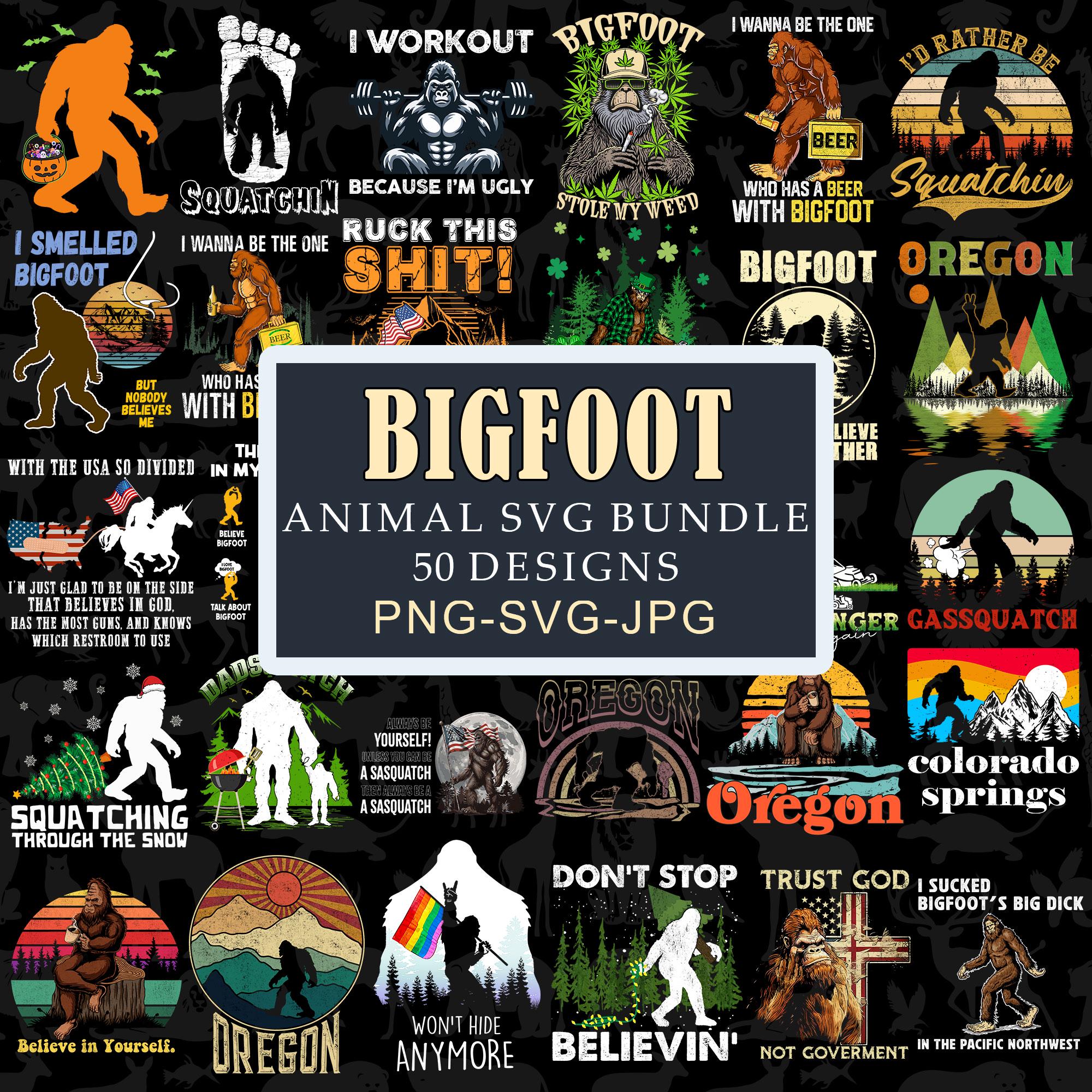 50 Bigfoot PNG Bundle Sasquatch Designs Retro Funny Cryptid PNG Pack - Etsy