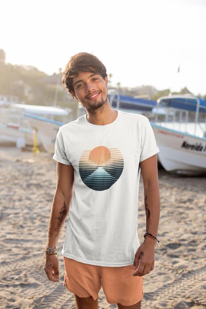Vintage Surf T-shirt, Organic Cotton Surf Tee, Unisex Surf Shirt, Retro ...