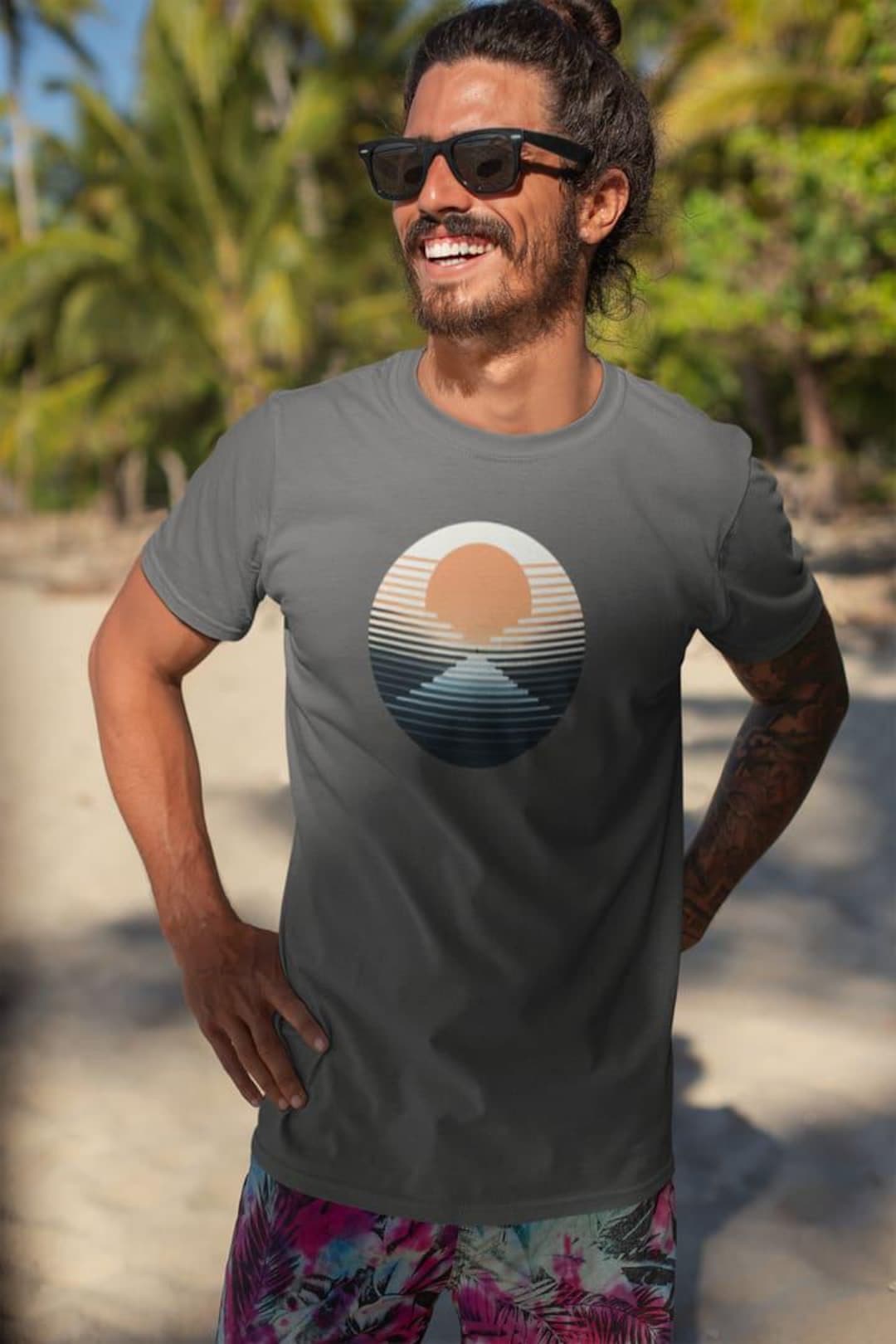 Vintage Surf T-shirt, Organic Cotton Surf Tee, Unisex Surf Shirt, Retro ...
