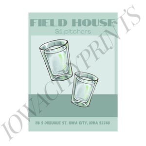 Iowa City Bars Trendy Aesthetic Cocktail Wall Prints - Etsy