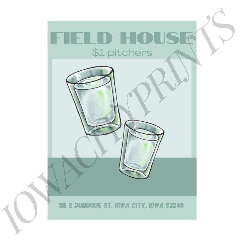 Iowa City Bars Trendy Aesthetic Cocktail Wall Prints - Etsy