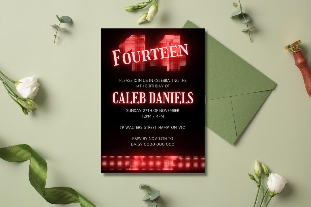 Editable Party Invite, Text Invitation, Printable Invitation, Phone ...