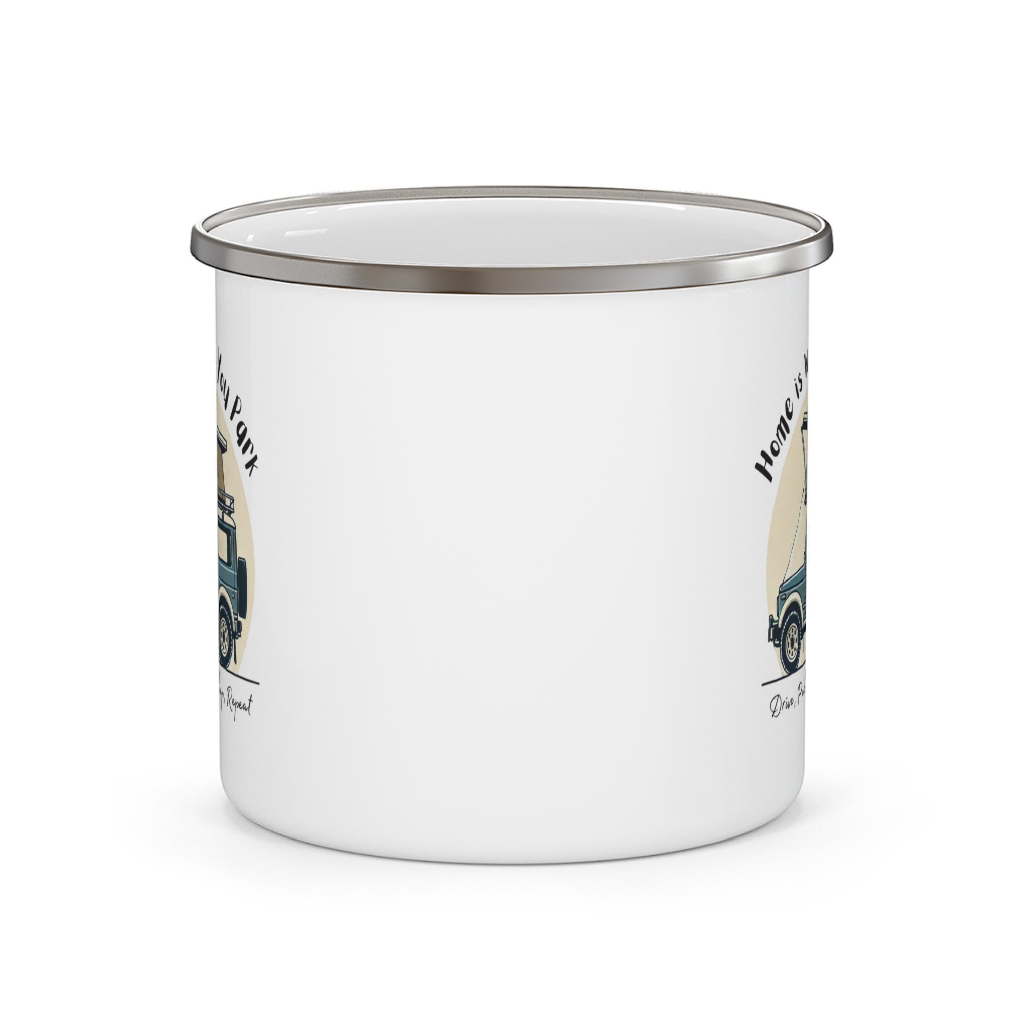 Enamel Camping Mug With Suzuki Jimny Like SUV Design Perfect Gift for ...