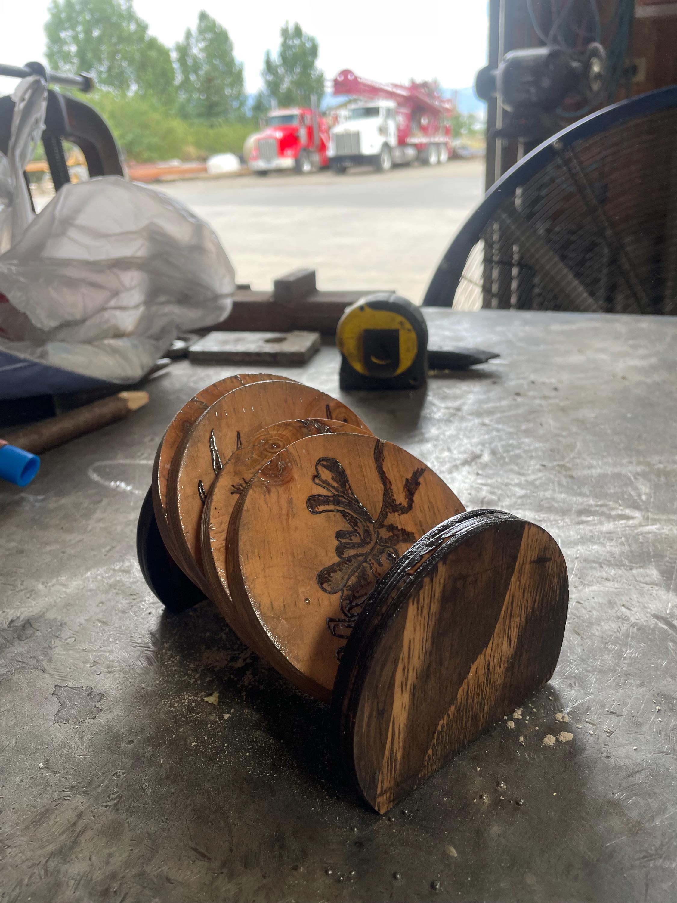 Custom Wood Burned Coasters - Etsy