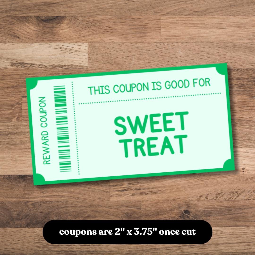 Kids Reward Coupons Canva Template, Editable Coupon Book, Kids Rewards ...