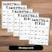 Basketball Bingo, 30 Unique Printable Basketball Bingo Cards ...