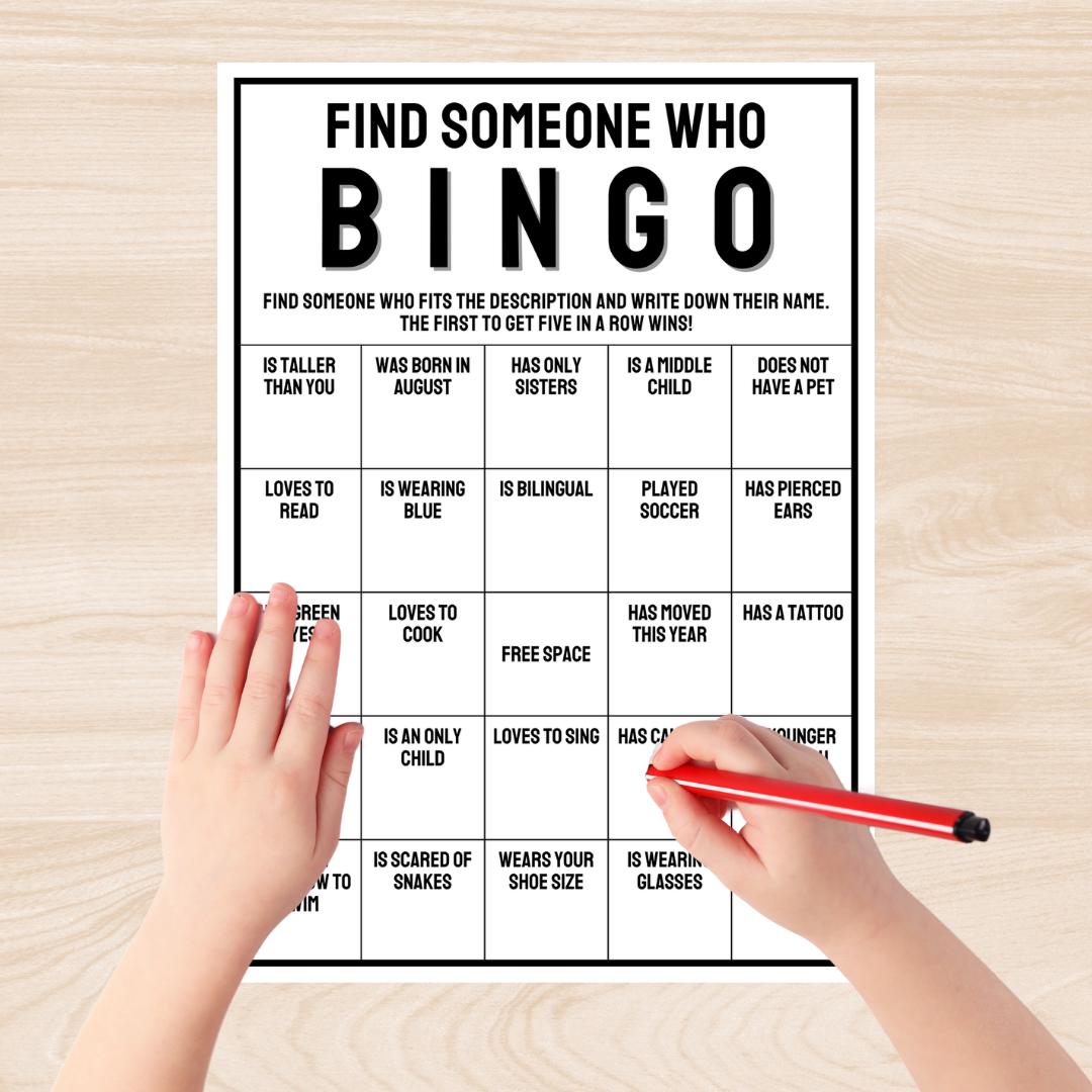Find Someone Who Bingo, Get to Know You Bingo, Printable Icebreaker ...