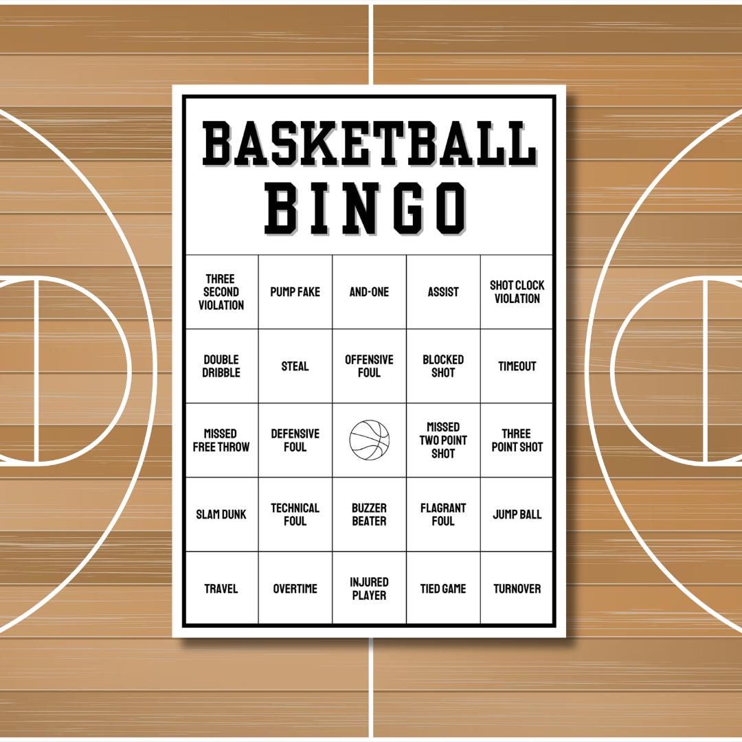 Basketball Bingo, 30 Unique Printable Basketball Bingo Cards ...