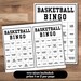 Basketball Bingo, 30 Unique Printable Basketball Bingo Cards ...