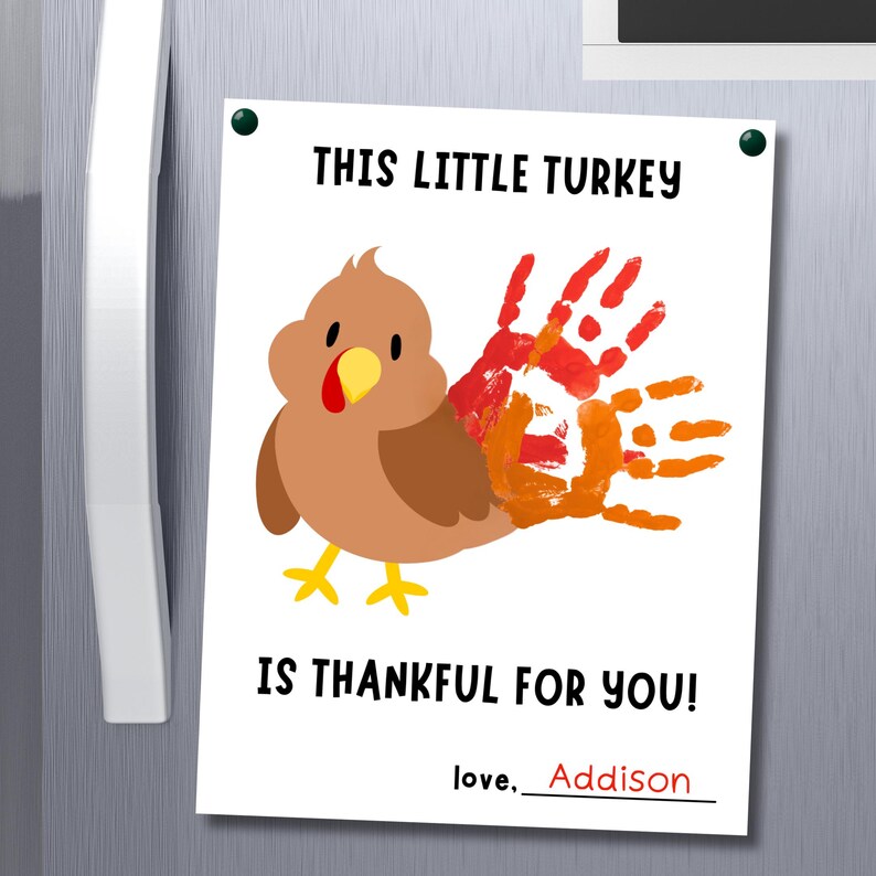 Thanksgiving Thankful Turkey Handprint Art, Fall Handprint Craft ...