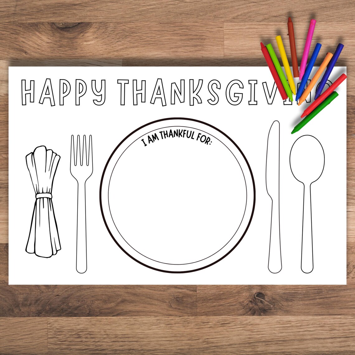 Thanksgiving Placemat Craft, Thankful Activity, Thanksgiving Craft for ...