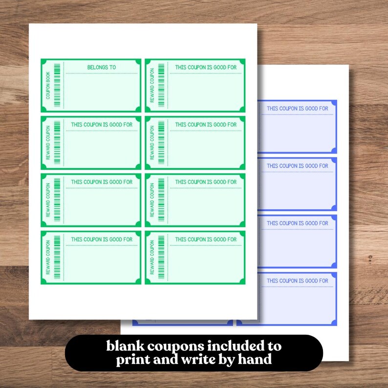 Kids Reward Coupons Canva Template, Editable Coupon Book, Kids Rewards ...