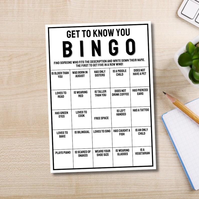 Editable Get to Know You Bingo, Printable Icebreaker Activity, Find ...