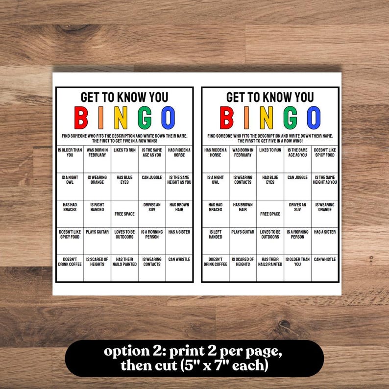 Get to Know You Bingo, Coworker Bingo, Icebreaker Activity, Find ...