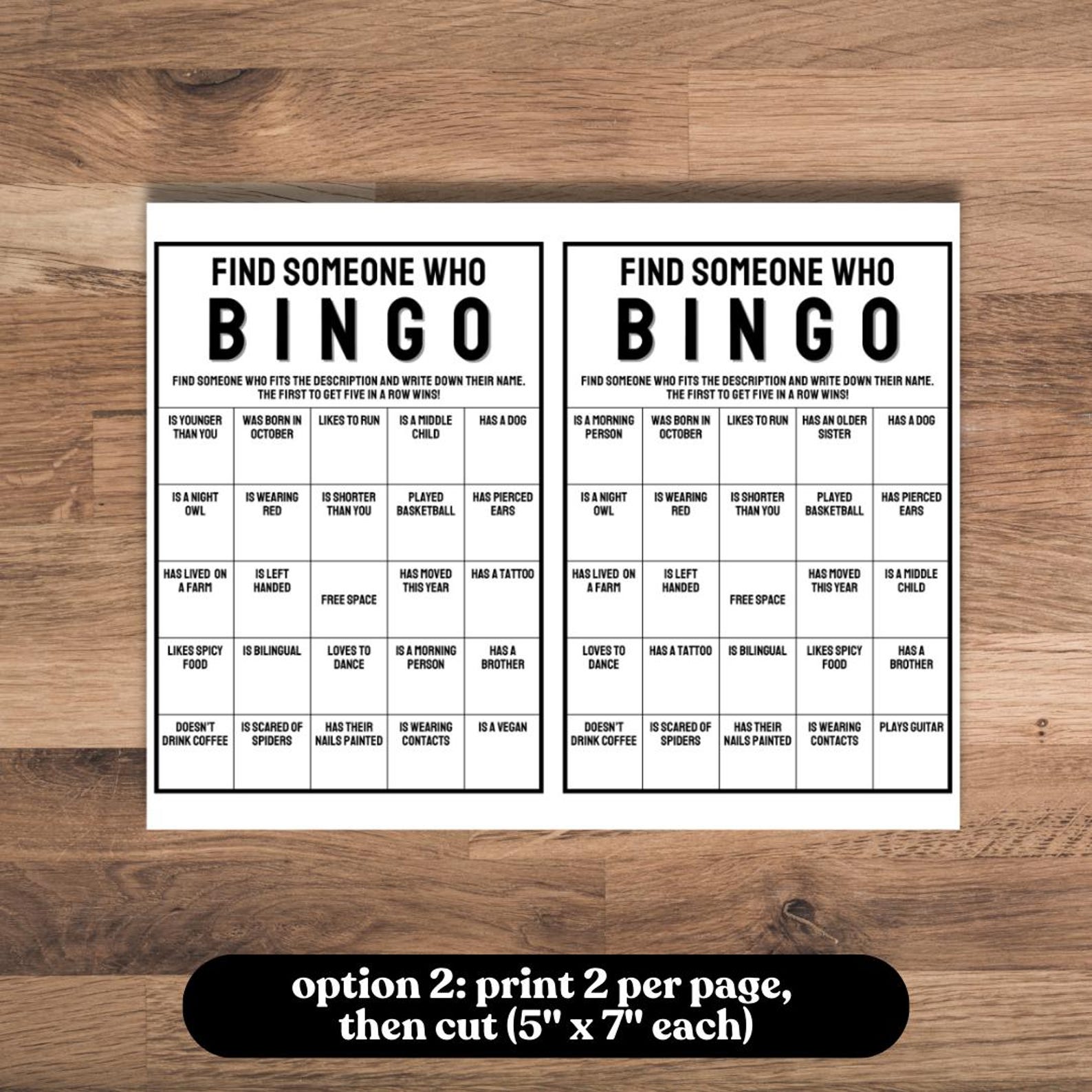 Find Someone Who Bingo, Get to Know You Bingo, Printable Icebreaker ...