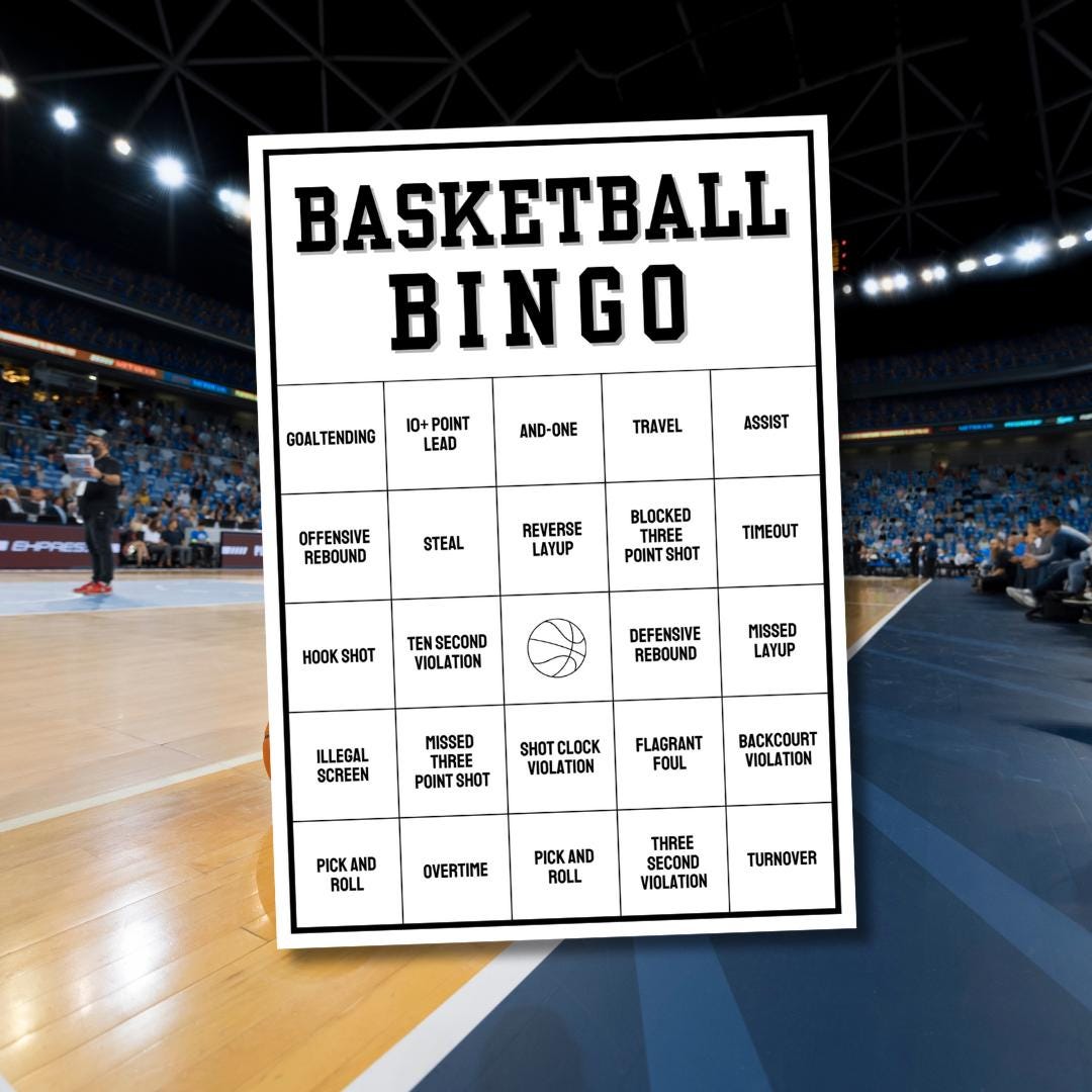 Basketball Bingo, 30 Unique Printable Basketball Bingo Cards ...