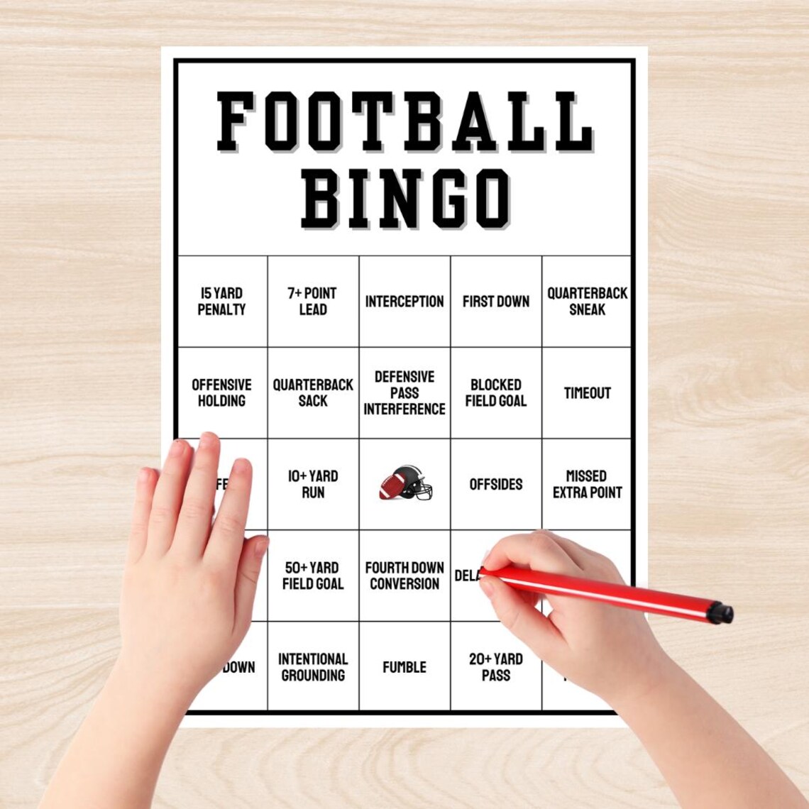 Football Bingo, 30 Unique Printable Football Bingo Cards, Football ...
