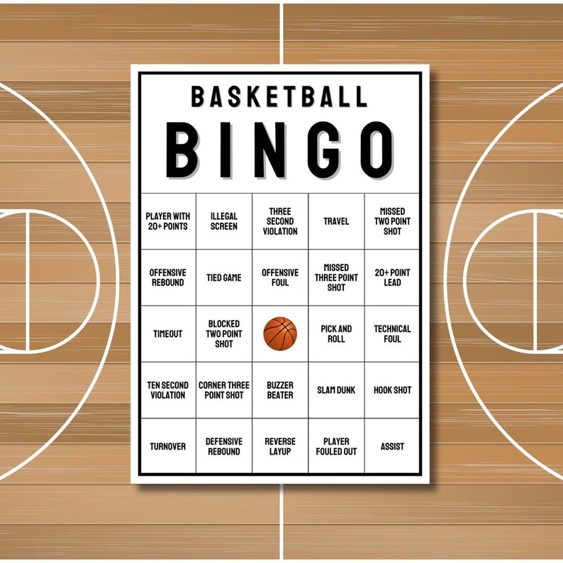 Basketball Bingo, 30 Unique Printable Basketball Bingo Cards ...
